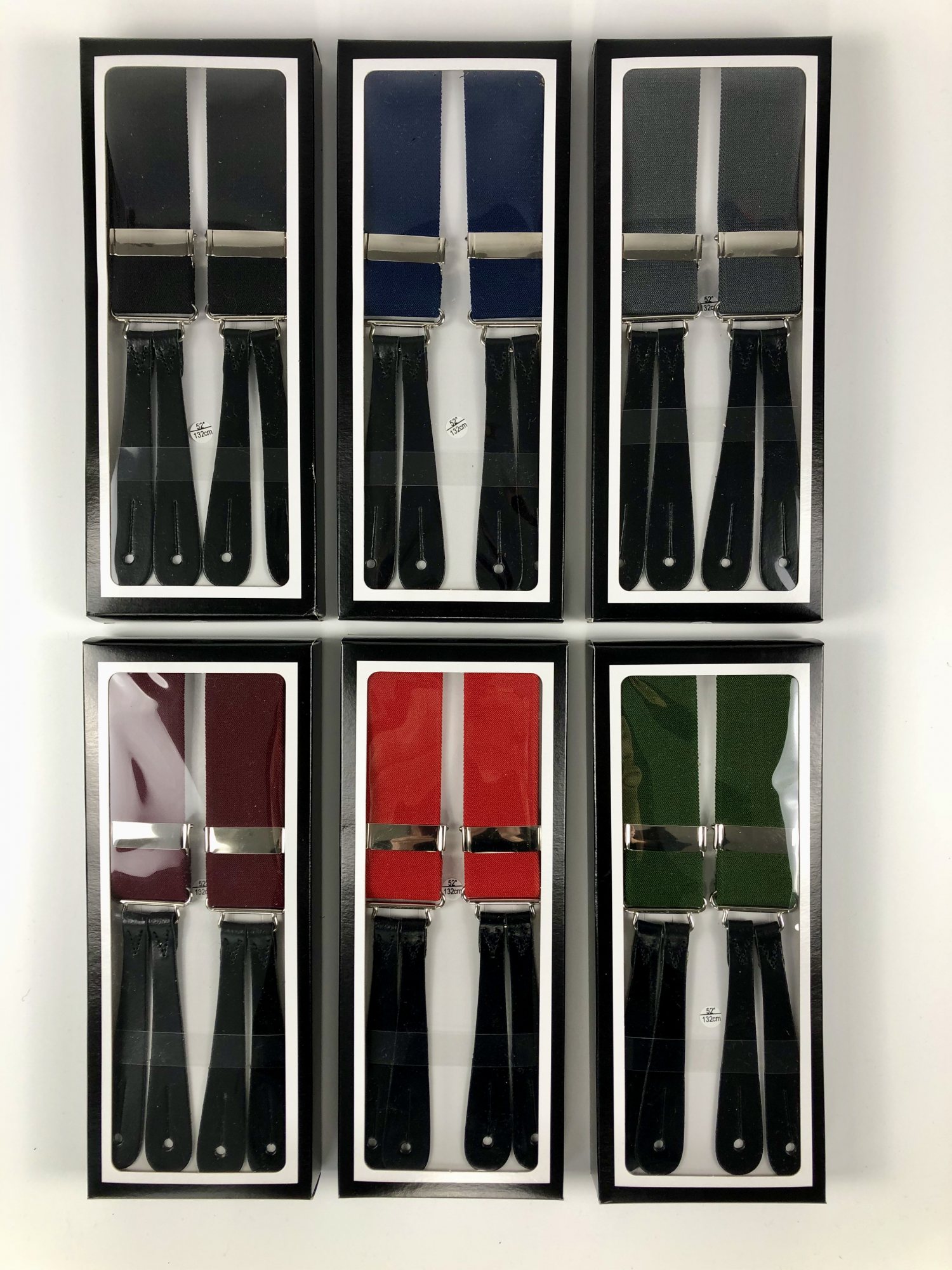 XXL button braces | leather end trouser braces (suspenders) - Aidan Sweeney