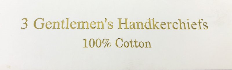 3 Pyramid gentlemens white handkerchiefs | 100% cotton hanks - Aidan ...