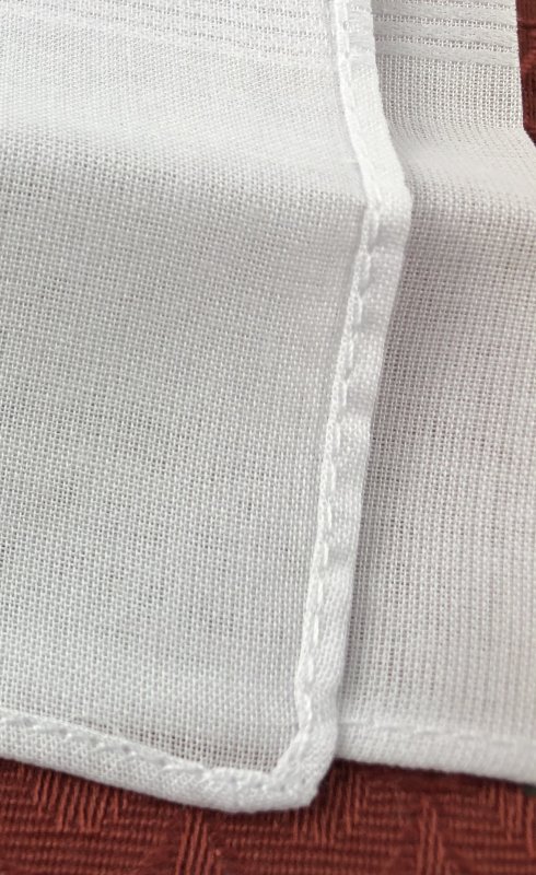 3 Pyramid gentlemens white handkerchiefs | 100% cotton hanks - Aidan ...