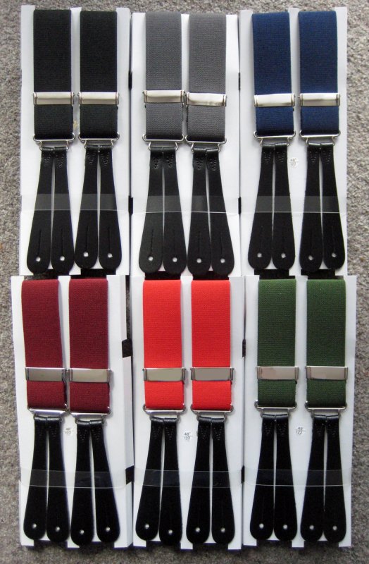 XXL button braces | leather end trouser braces (suspenders) - Aidan Sweeney