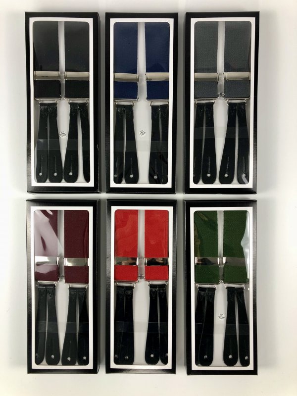 XXL button braces | leather end trouser braces (suspenders) - Aidan Sweeney